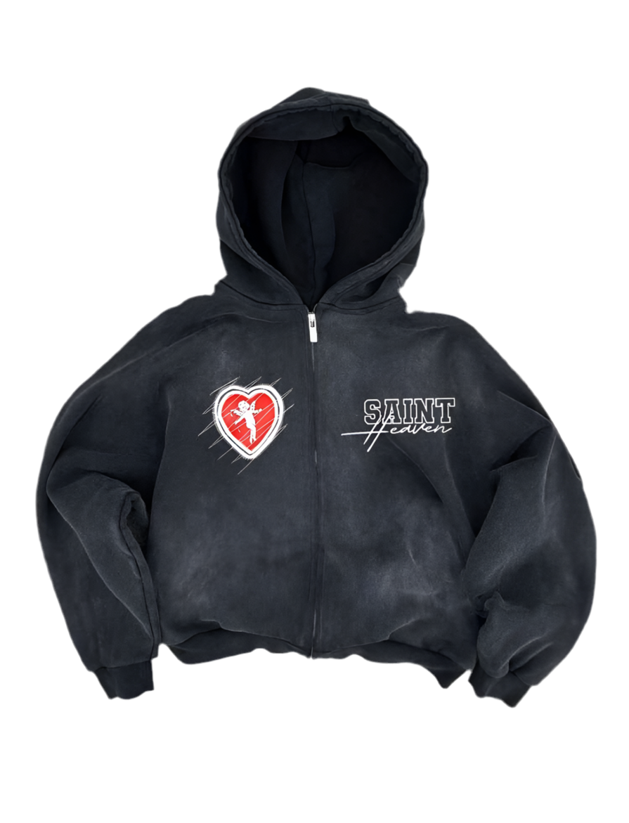 Heart Vintage Zip Up – Y2KGloball