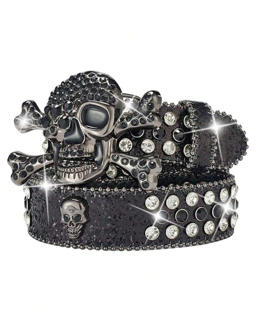 Y2K Skull Rhinestone Belt – Y2KGloball